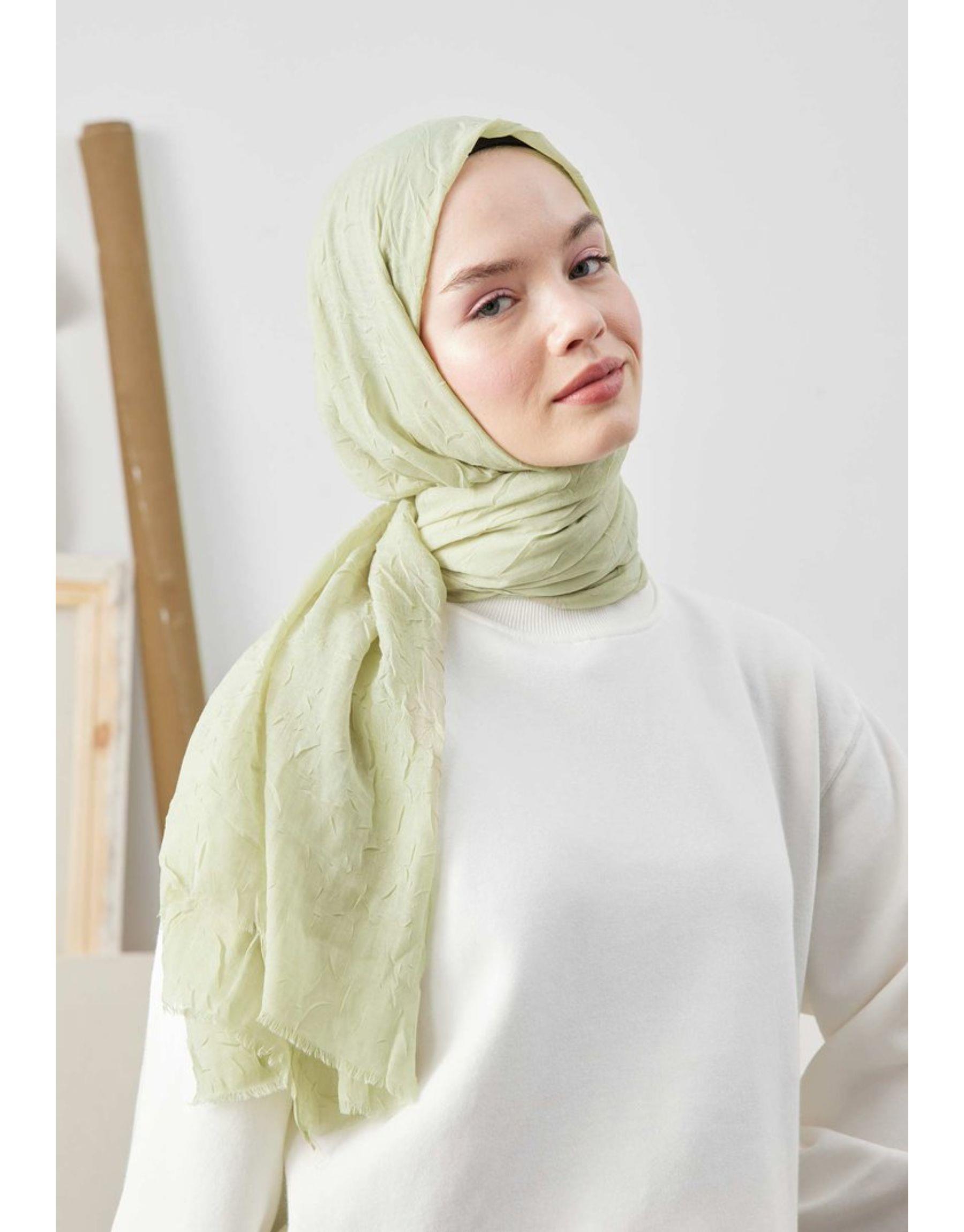 Bayan Çağla Yesili Fresh Bambu Şal | Merve Karaca