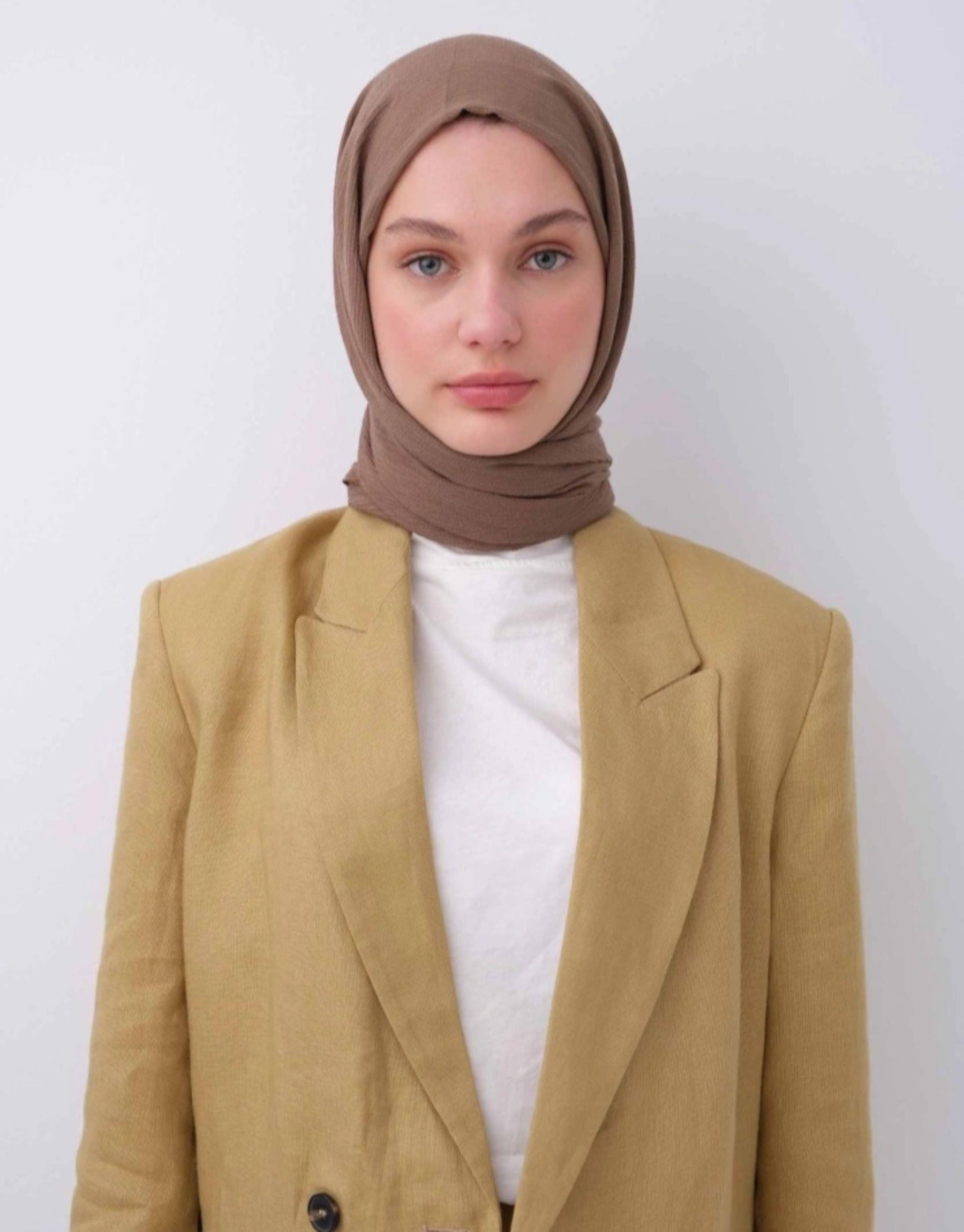 Bayan Çikolata Kahve Fresh Scarfs Soft Pamuk Şal | Merve Karaca