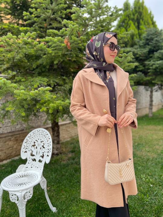 Bayan Vizon Diana Yün Keçe Kaban | Merve Karaca